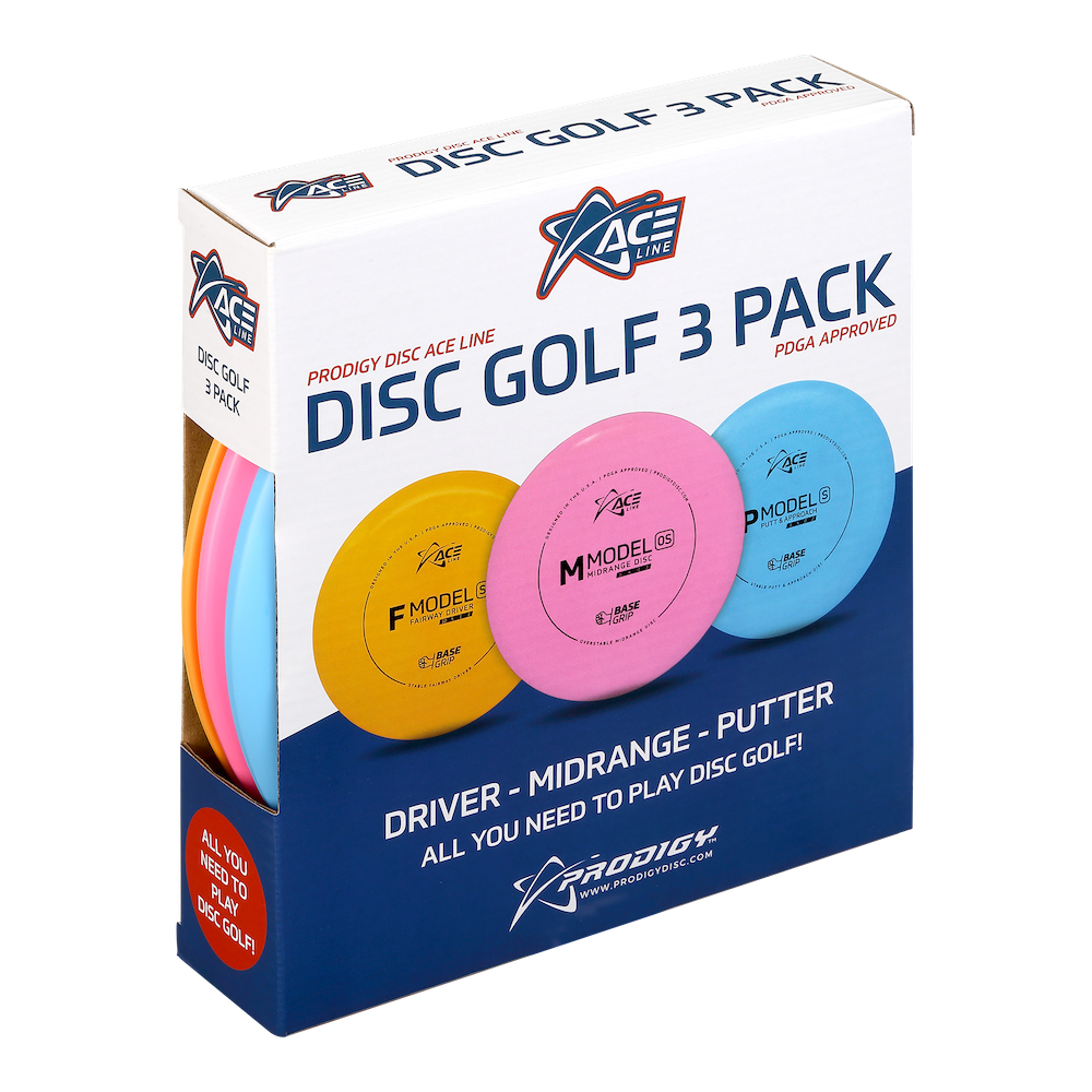 Prodigy Disc Ace BaseGrip Kiekkosetti ACE Line 3 Pack Powergrip Prodigy Disc Ace BaseGrip Kiekkosetti ACE Line 3 Pack Powergrip