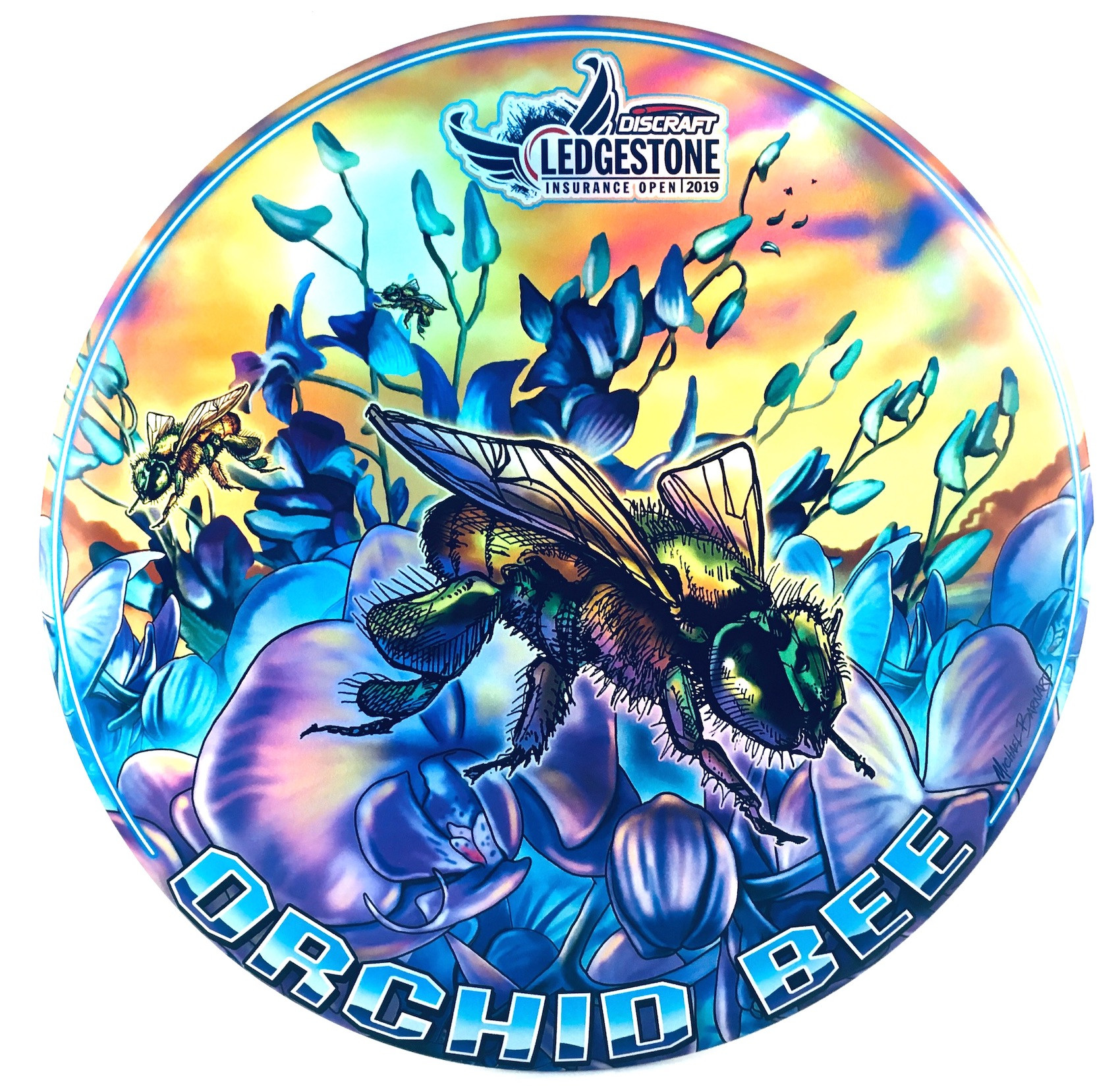 Discraft Full Foil Supercolor Buzzz Ledgestone 2019 Orchid Bee Plain ...